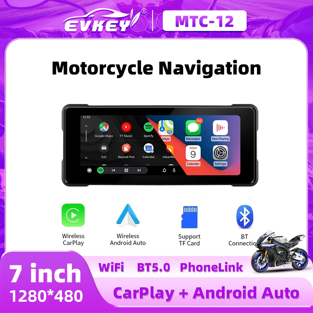 EKVEY-MTC12-Motorcycle-CarPlay-7-0inch-Wireless-Apple-GPS-Navi-Android ...