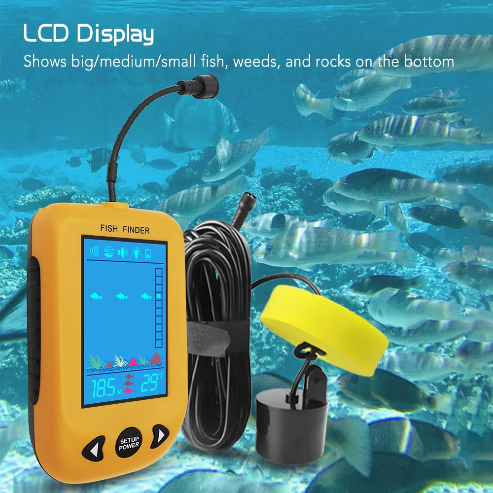 XF-03-Portable-Fish-Finder-Handheld-Wired-Fish-Depth-Finder-Detector ...