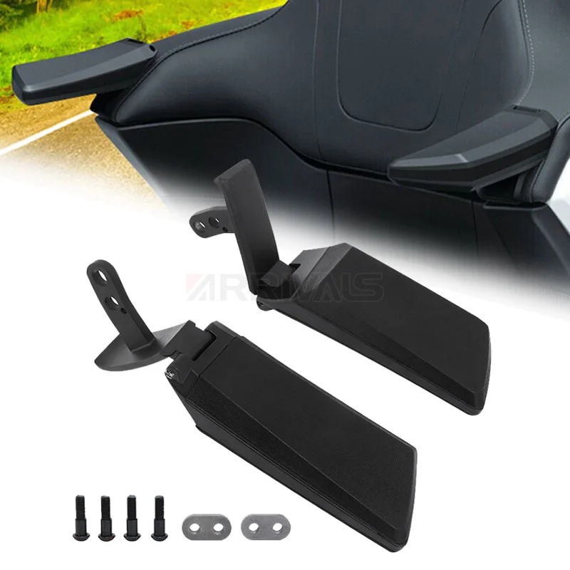 Motorcycle-Black-Adjustable-Rear-Passenger-Armrests-Fit-For-Honda ...