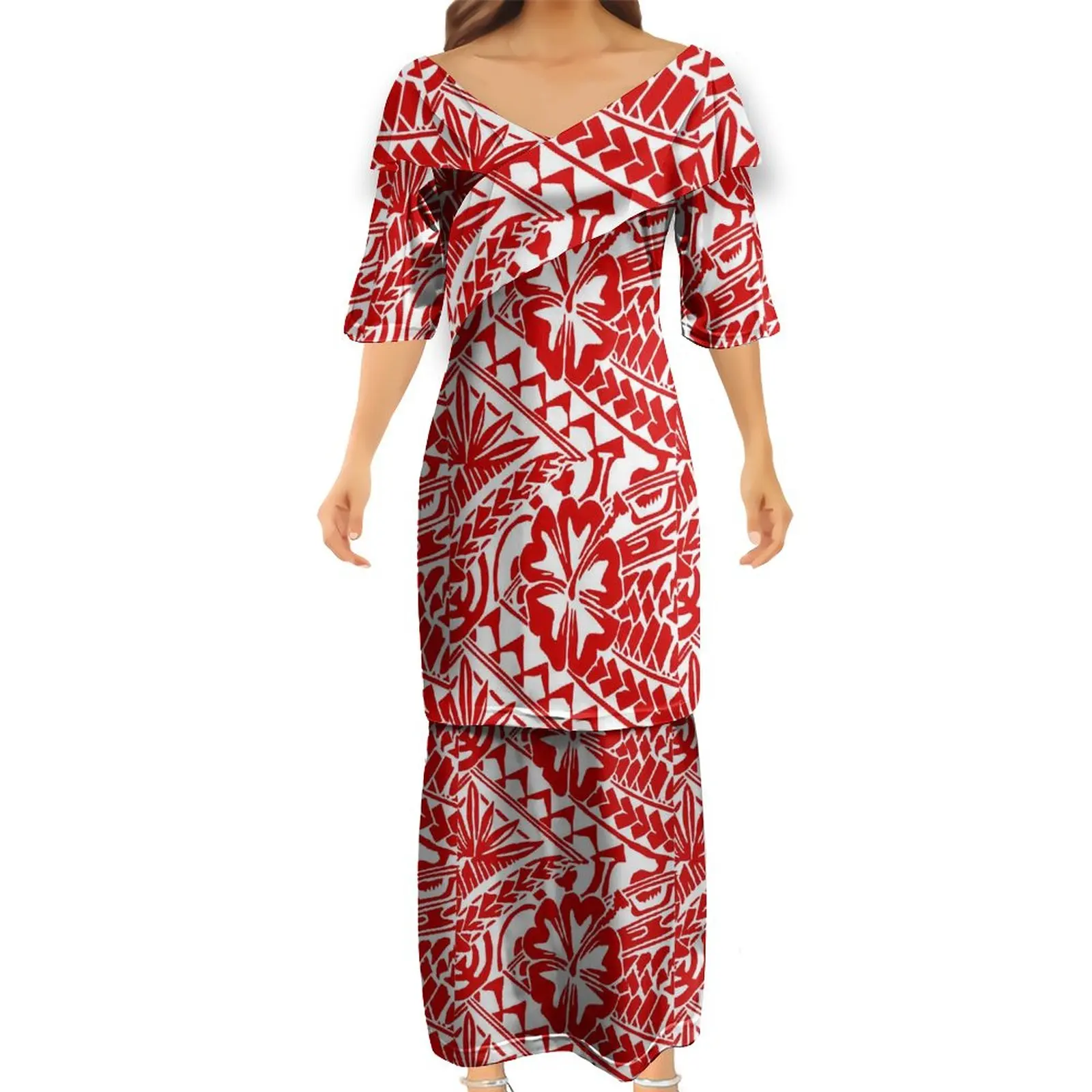 Red Puletasi Dresses
