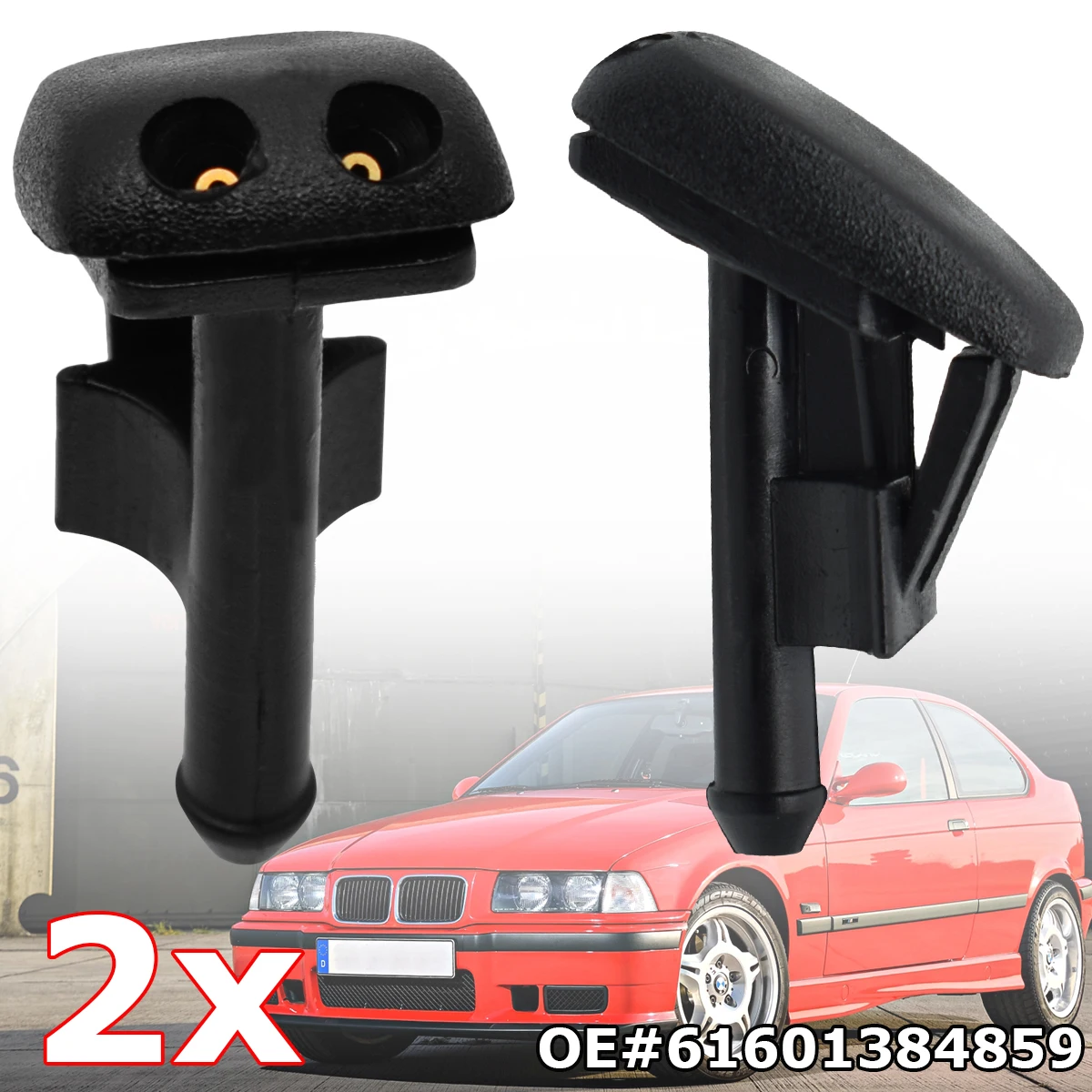 2Pcs-Front-Windshield-Wiper-Washer-Jet-Water-Nozzle-For-BMW-E36-318i ...