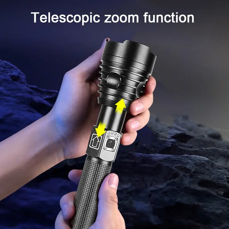 XHP360 Led Flashlight 26650 Rechargeable Torch Usb Powerful Tactical ...