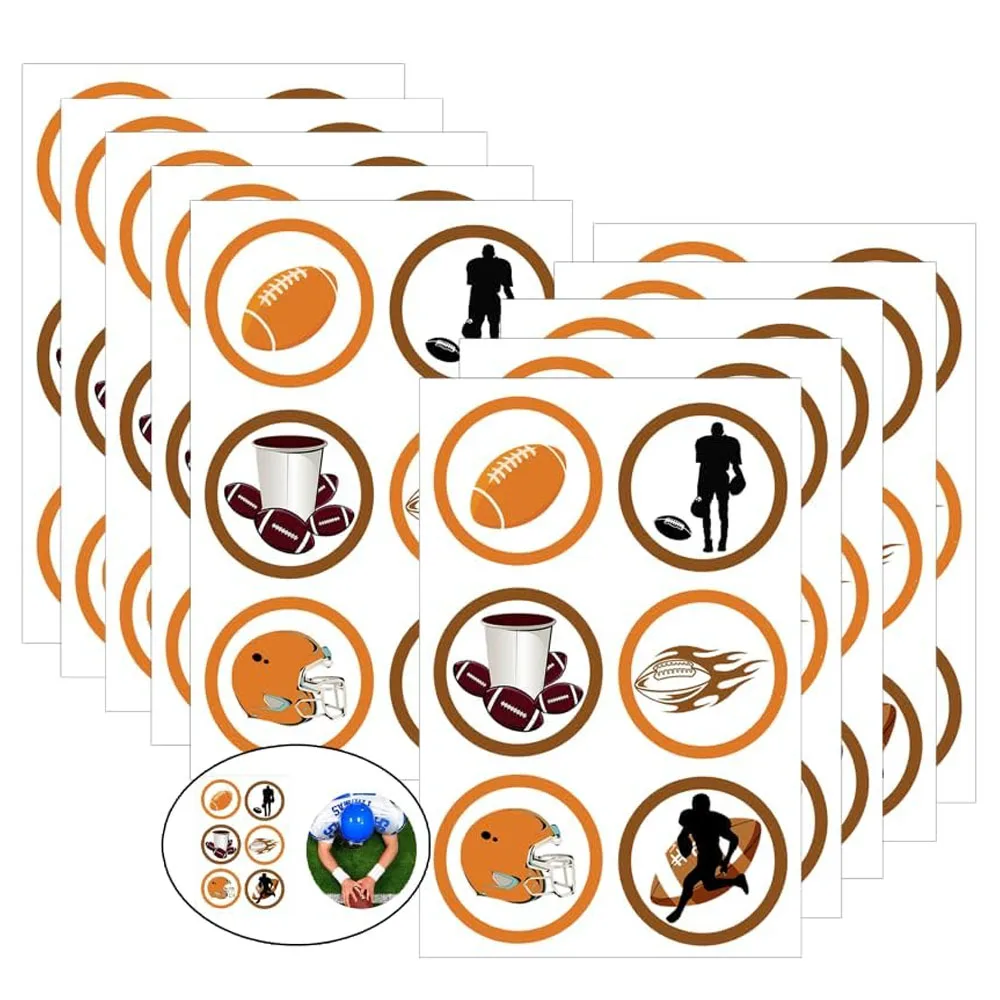 Football-Sport-Stickers-Football-Themed-Party-Decorations-Labels-2-inch ...