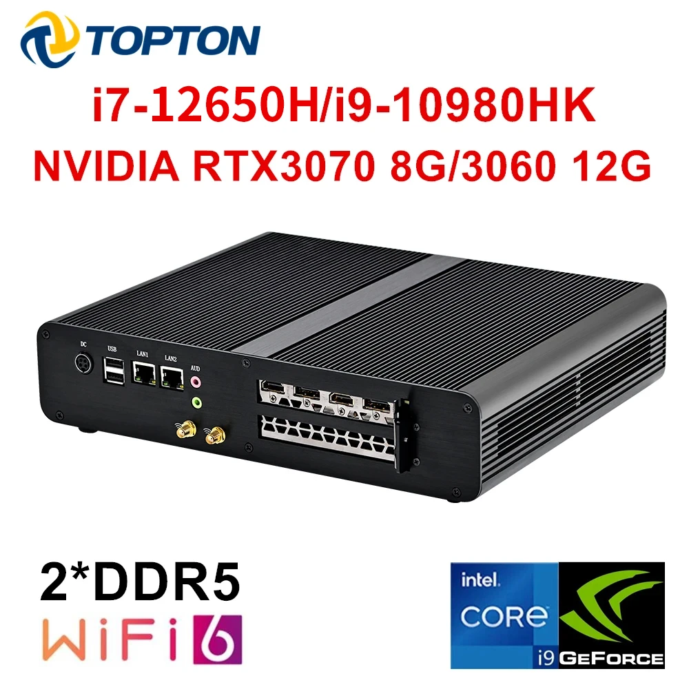 Topton Gaming Mini PC Intel i7 12650H i9 10980HK NVIDIA RTX 3070 8G ...