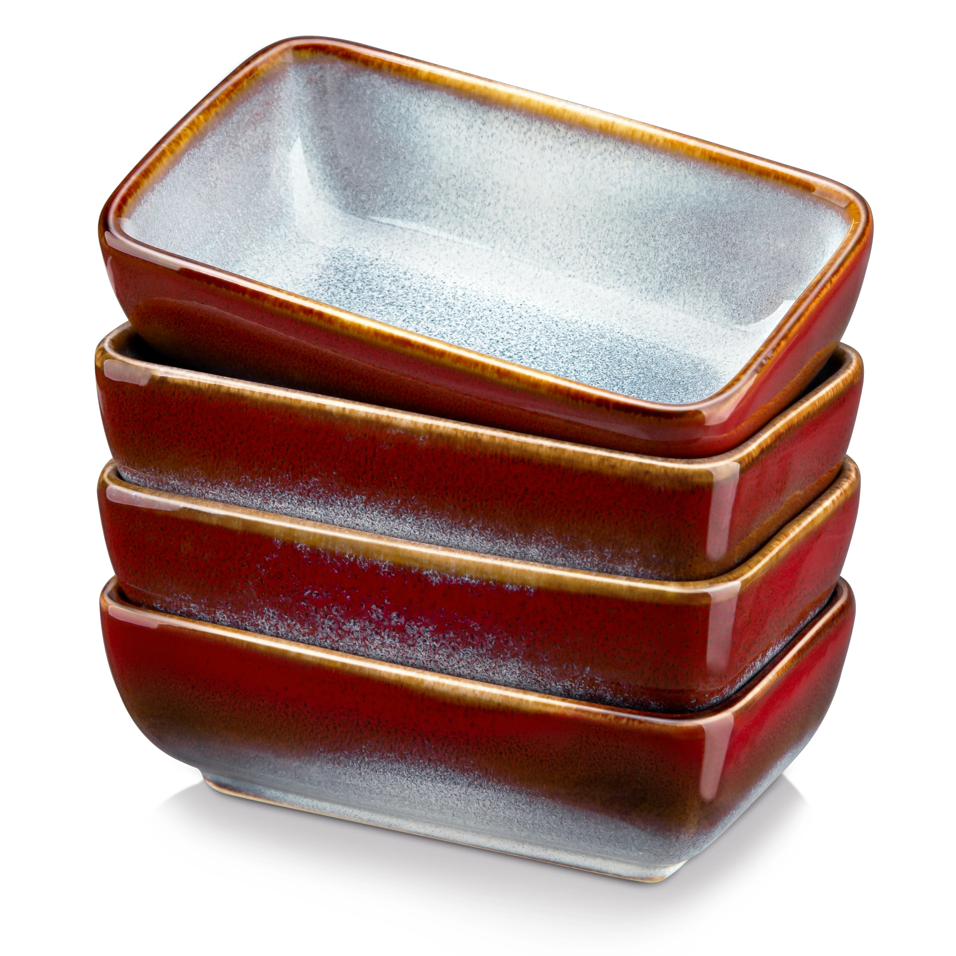 VANCASSO-Stren-Red-4-5-Inch-Rectangular-Plate-Set-Vintage-Look-Ceramic ...