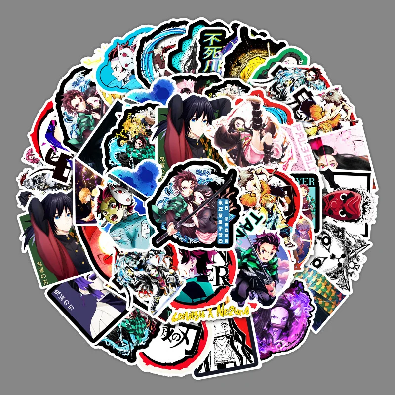 Anime Car Stickers Demon Slayer | Demon Slayer Phone Stickers - Bandai ...