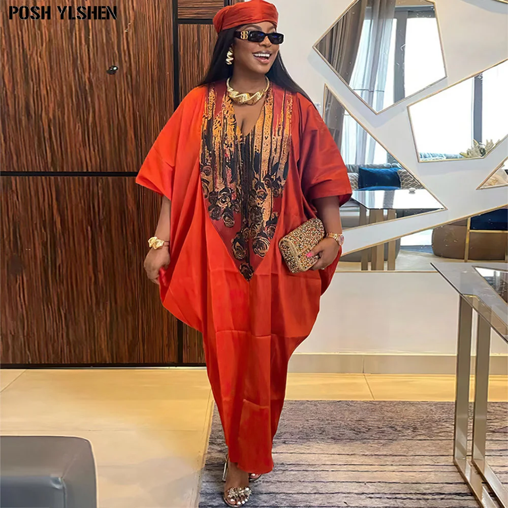Plus Size African Long Dresses for Women 2024 Traditional Nigeria Print ...
