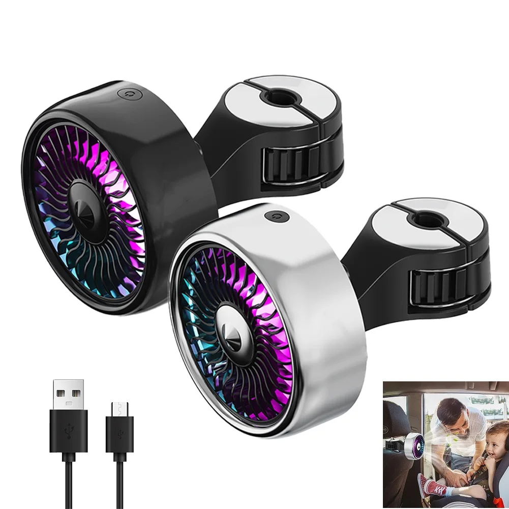 Portable-Car-Usb-Cooling-Fan-Multi-functional-Rear-Seat-Hook-Electric ...