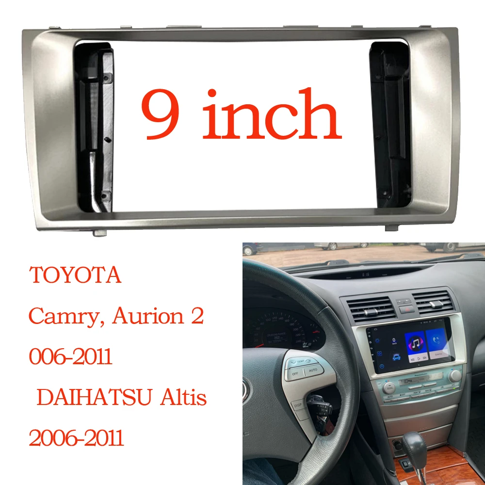 2 Din 9 Inch Top Quality Car Radio Installation Dvd Gps Mp5 Plastic Fascia Panel Frame For ...
