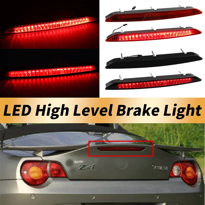 1PC Red/Smoked Lens LED High Mount Third Brake Light Tail Stop Warning ...