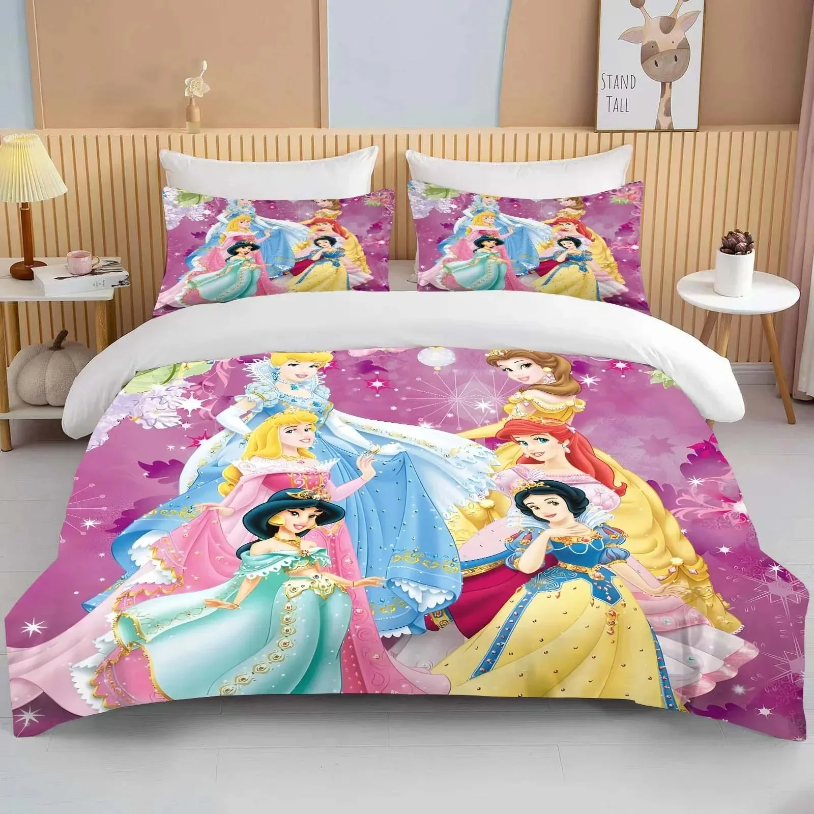 Disney-Princesa-Snow-White-Bedding-Set-Cinderela-Ella-Bed-Cover-Ariel-e ...