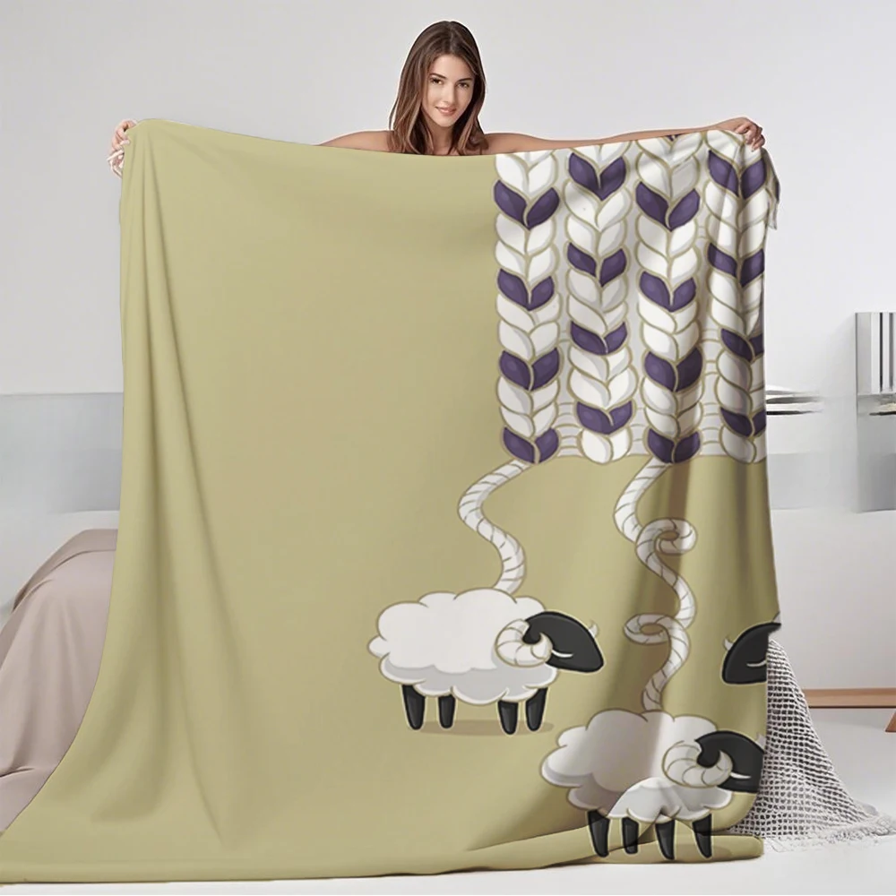 flannel European classical Blanket Wool quilt throw breathable Pill Non ...