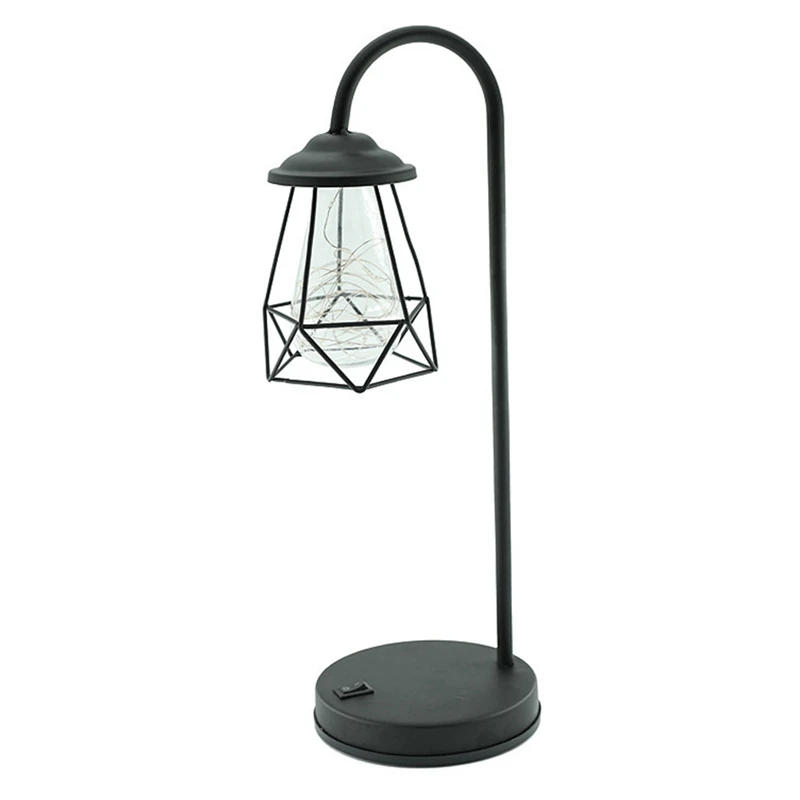 Lighting Modern Lantern Style Lamp Black Metal Home Decor for ...