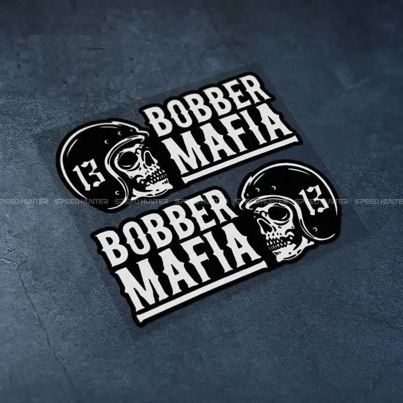 Retro-Motorcycle-Bobber-Mafia-Sticker-Vintage-Skull-Helmet-Motobike ...