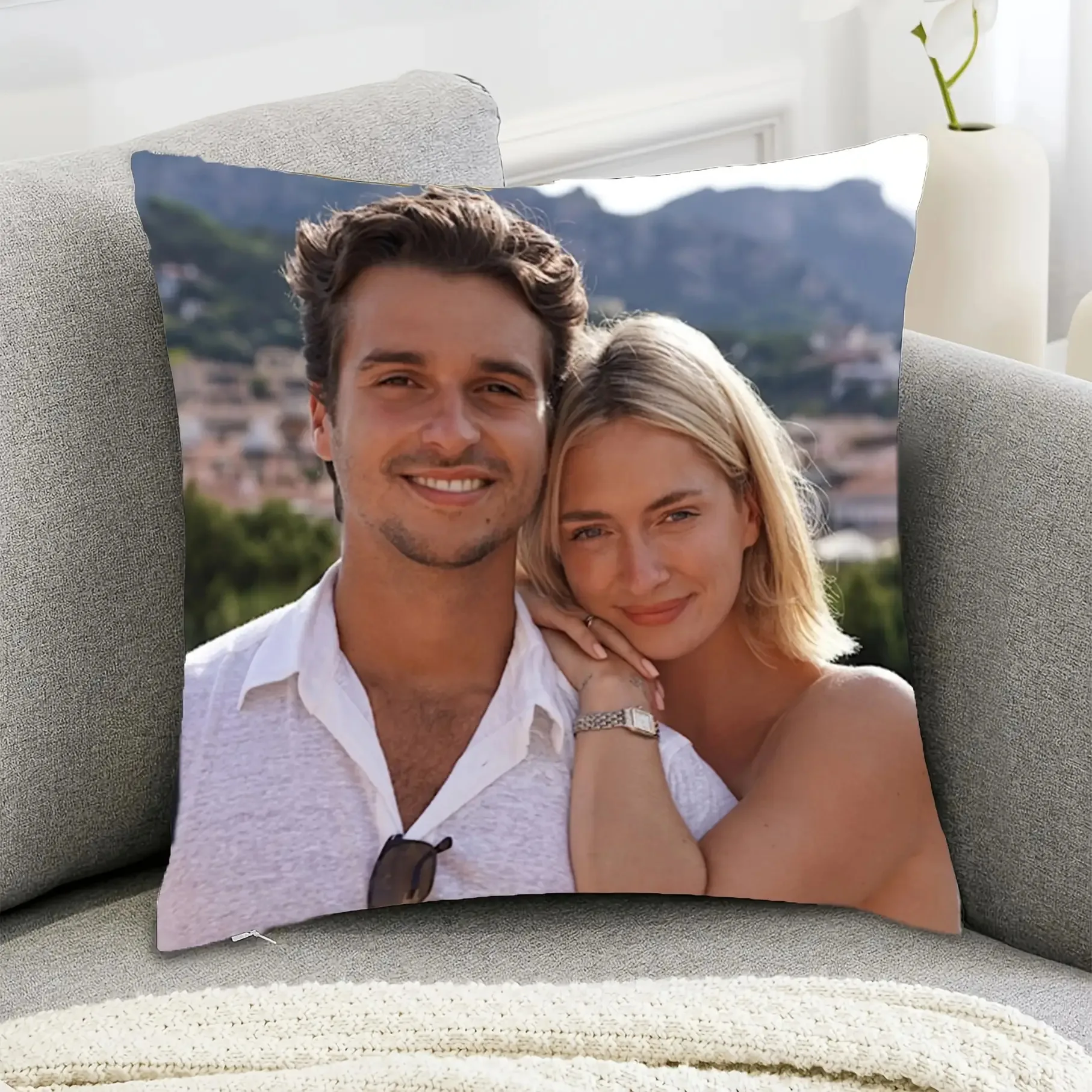 1 custom photo personalized pillow Father's Day gift with custom image ...