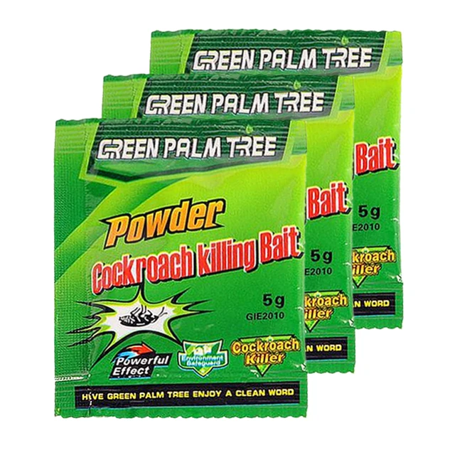 10 Packs Green Leaf Powder Cockroach Kill Killing Trap Pest Control ...