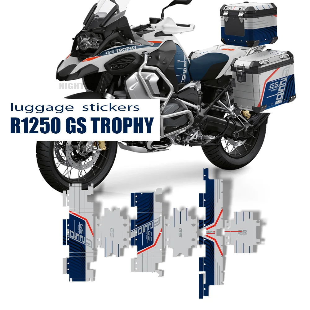 Suitcase Stickers Side Case PVC stickers Motorcycle Trunk Set Decals ...