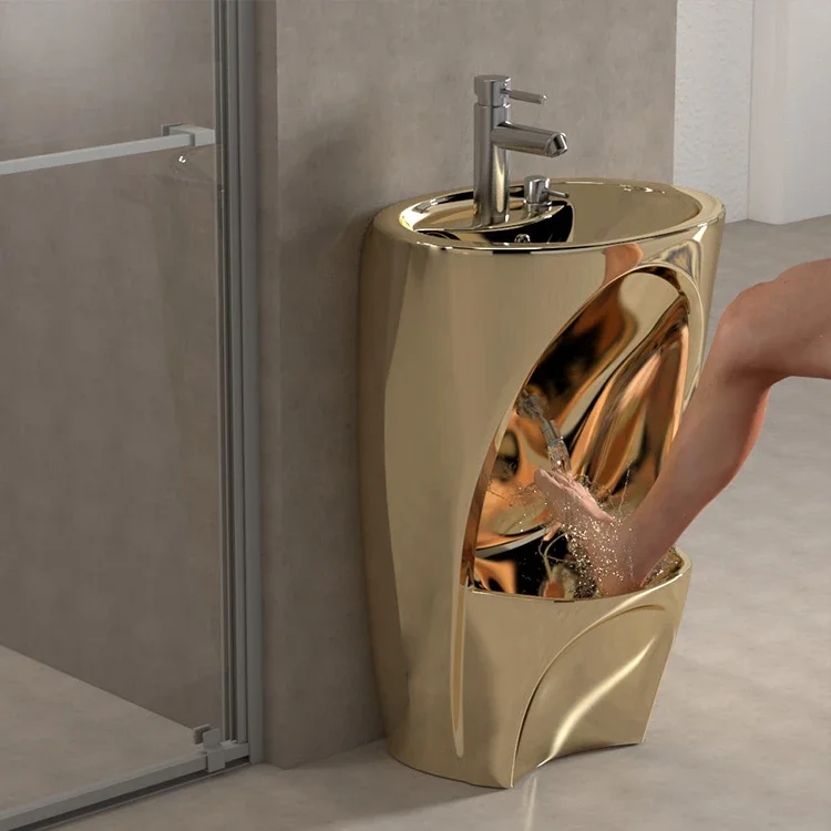 Luxury ceramic Muslim basin foot wash basin Contemporary ceramic Wudu ...