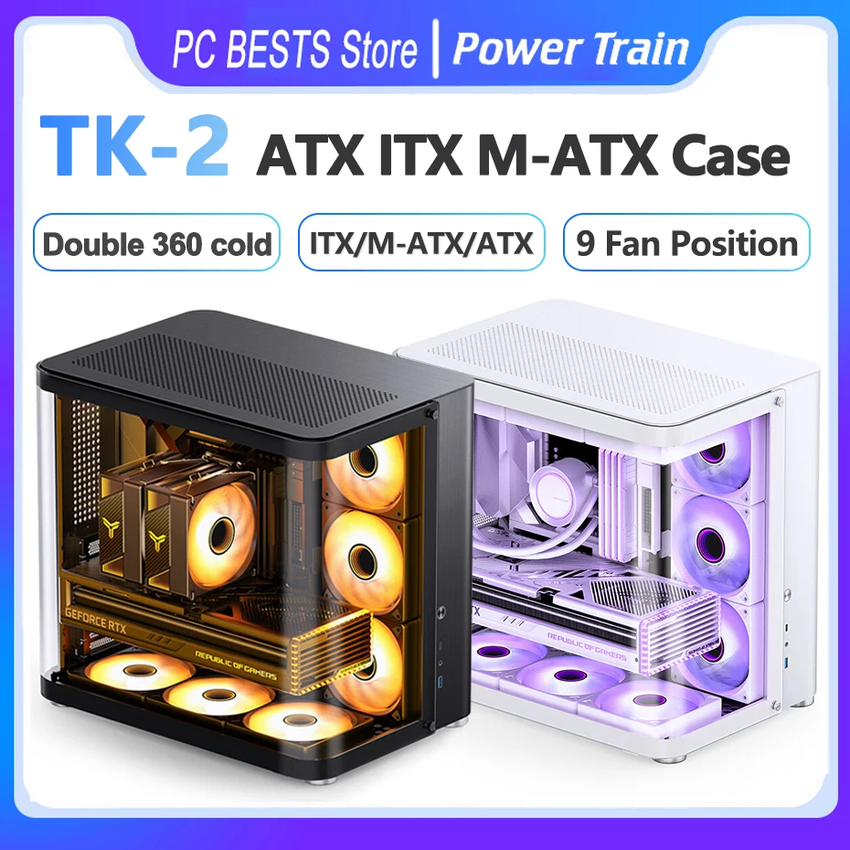 Jonsbo TK-2 ATX ITX Case Hyperbolic Side Translucent M-ATX Game Case E ...