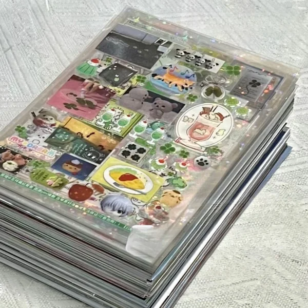 Steve-Random-5pcs-Y2K-PET-Transparent-Flash-Film-Sticker-Soda-Water ...
