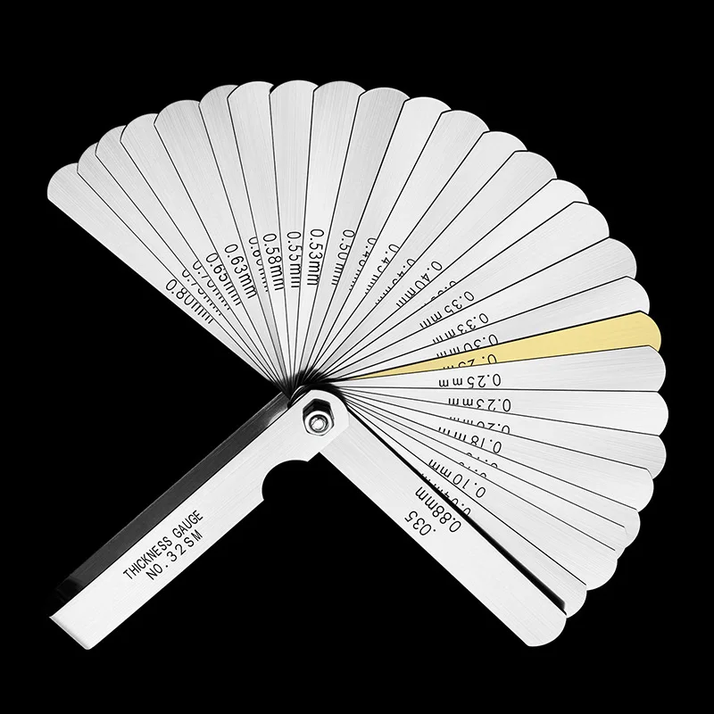 Feeler Gauge Metric Size 0.04mm - 0.88mm Thickness Gauge Set Valves ...