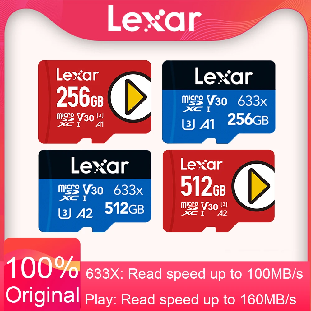Original-Lexar-Memory-Cards-A1-64GB-A2-256GB-128GB-1TB-512GB-SDXC-Micro ...