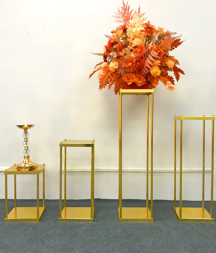 Wedding-Centerpieces-para-mesas-coluna-de-metal-geom-trico-Flower-Stand ...