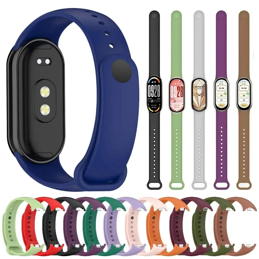 Soft Silicone Strap for Xiaomi Mi Band 10/9/8 NFC Smart Watch ...