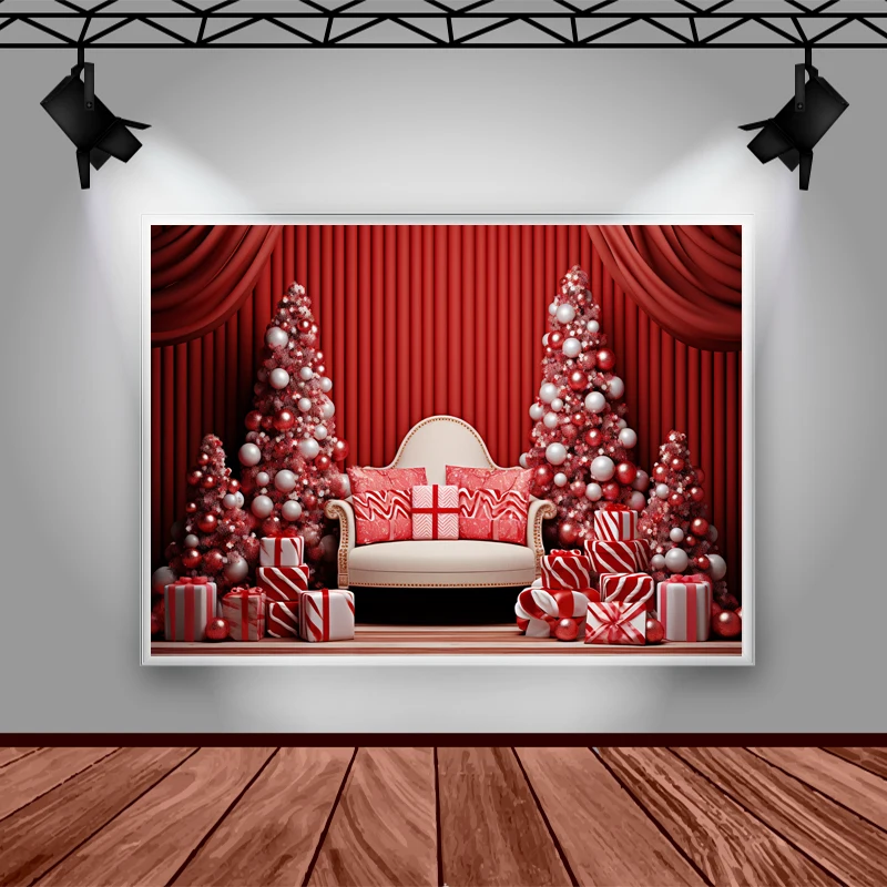 Red Christmas Backdrops