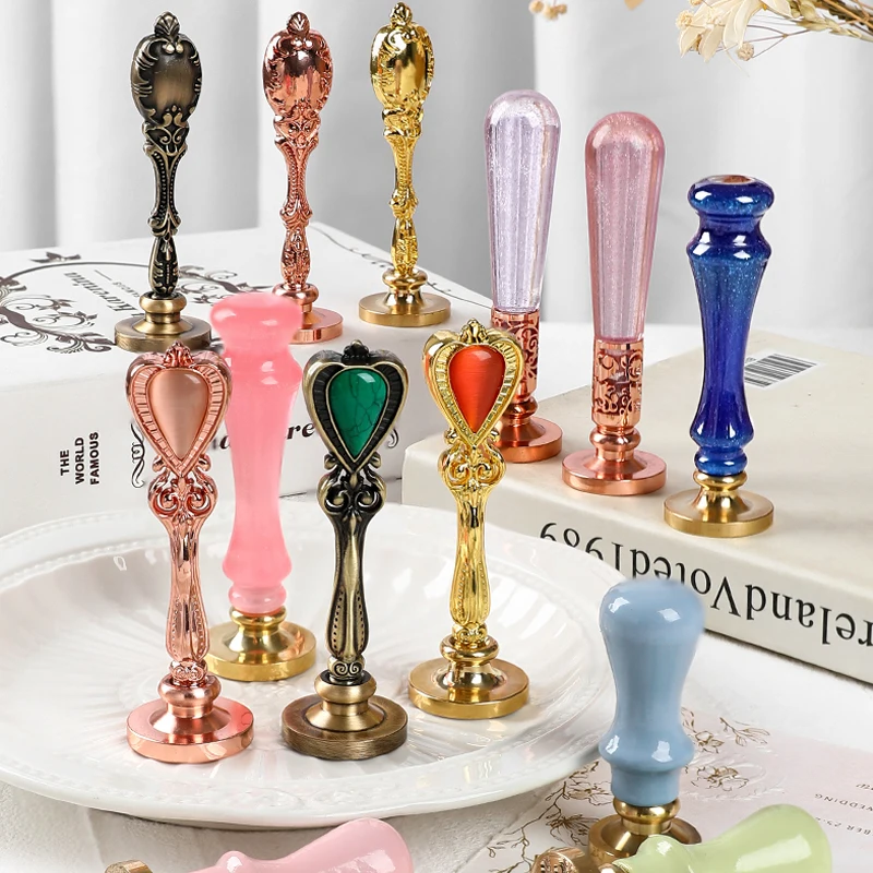 Exquisite-Wood-Metal-Handle-For-Wax-Seal-Stamp-Retro-Antique-Sealing ...