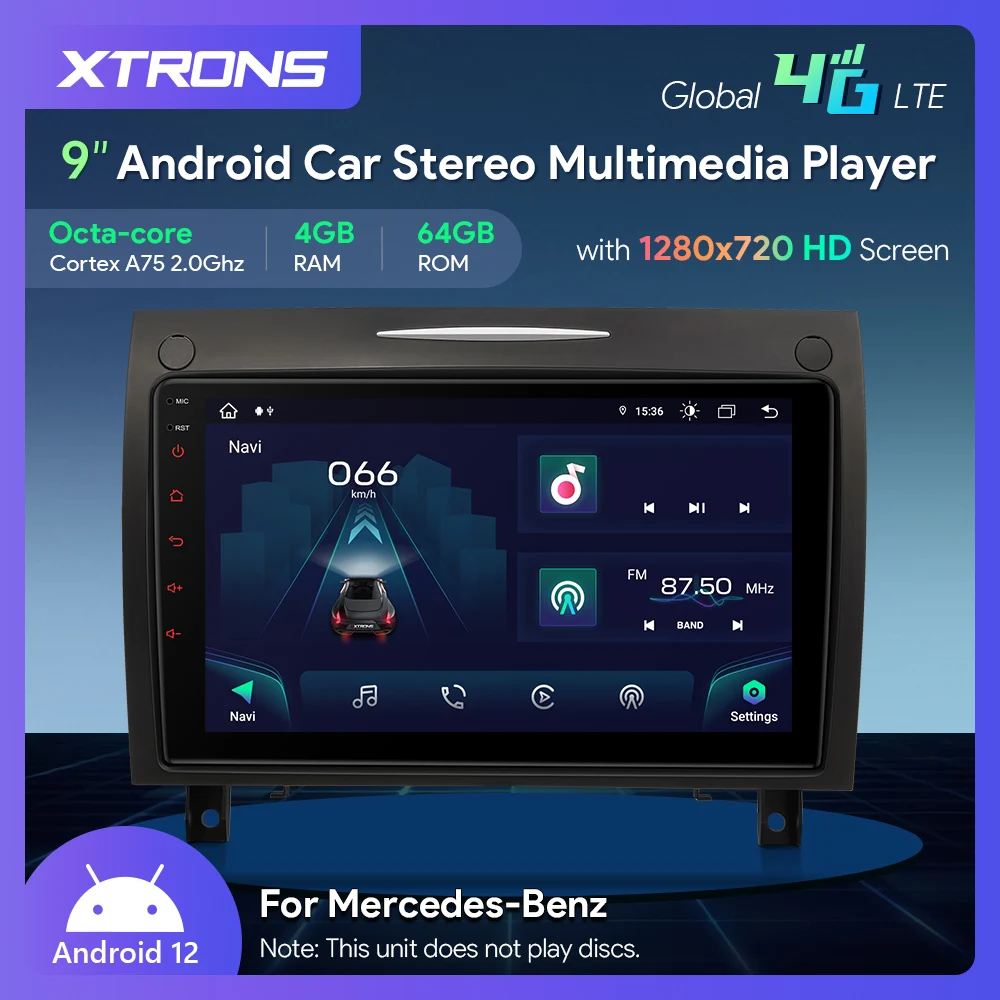 Xtrons 9'' Android 12 Car Radio Multimedia Player For Mercedes-benz Slk ...