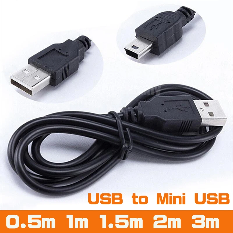 Usb To Mini USB Cable 0.5M/1M/1.5M/2M/3M Mini USB Charger Data Cable ...