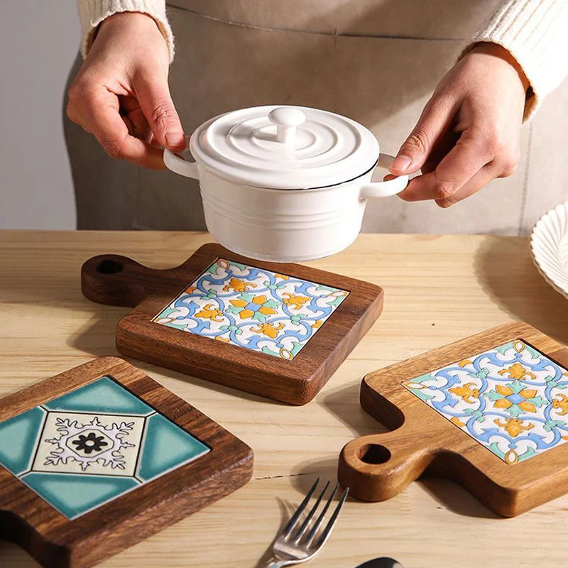 Home-Creative-Wood-Tiles-Pot-Mat-Anti-Scalding-Plate-Mat-Drink-Coasters ...