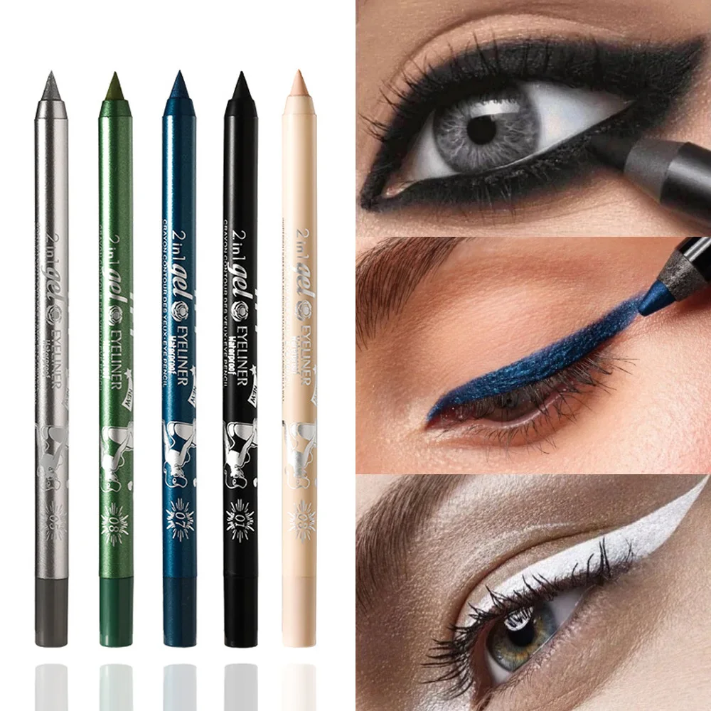 Colourful Eyeliner Long Lasting Pigment Pencil Waterproof Blue Black ...