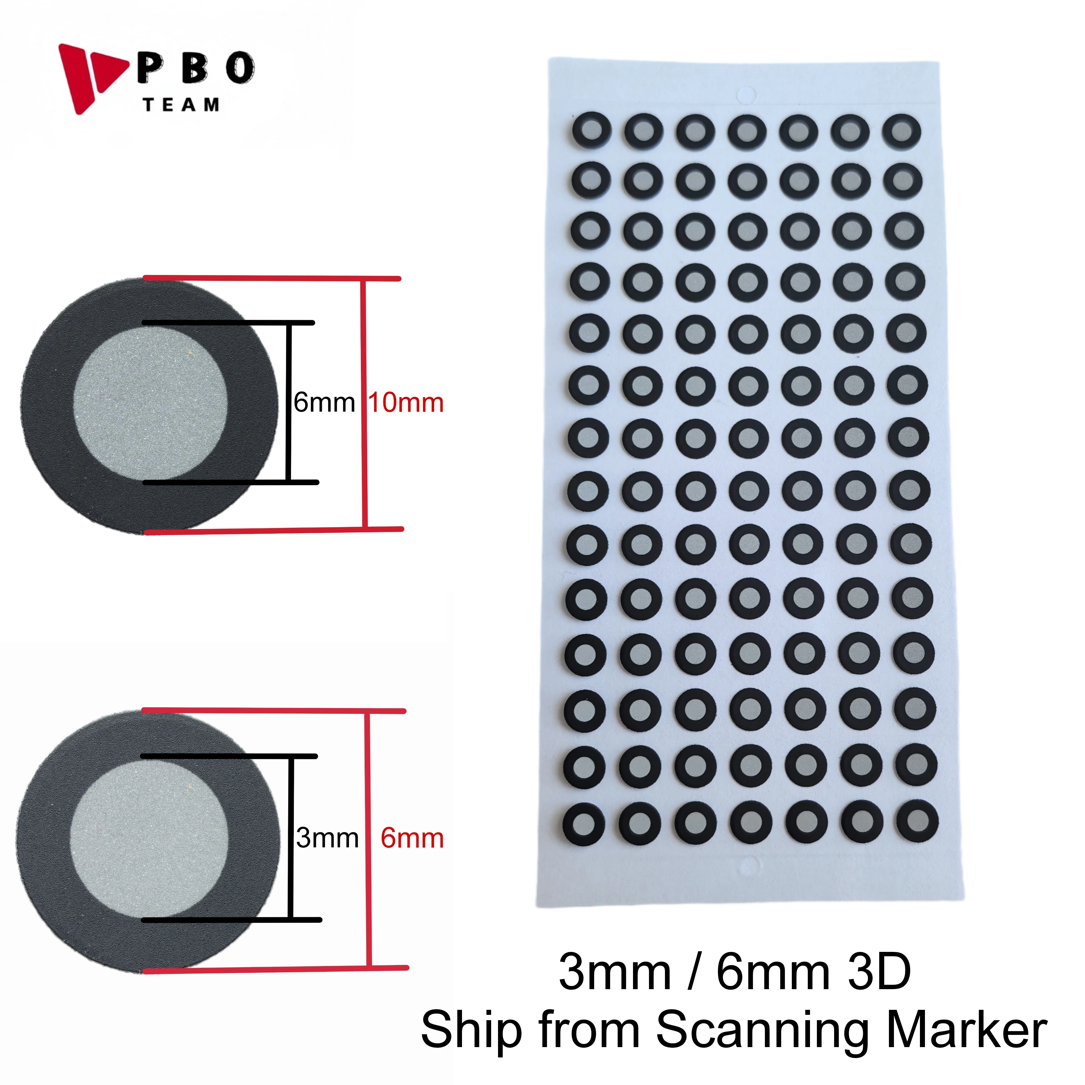 For Creality 100/1000 Points 3/6mm 3D Scanning Mark Point for Creality ...