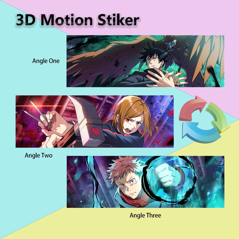 Motion Sticker Anime | Lenticular Sticker | 3d Anime Stickers | Decals ...