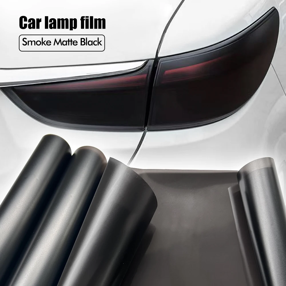 Smoke Matte Black Car Headlight Fog Light Taillight Tint Vinyl Film ...