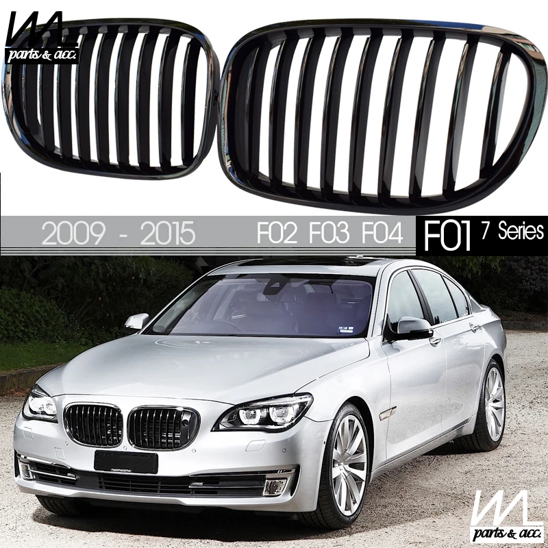 Replacement Front Kidney Grill Grille Gloss Black For Bmw 7 Series F01 F02 F03 F04 2009 - 2015 ...