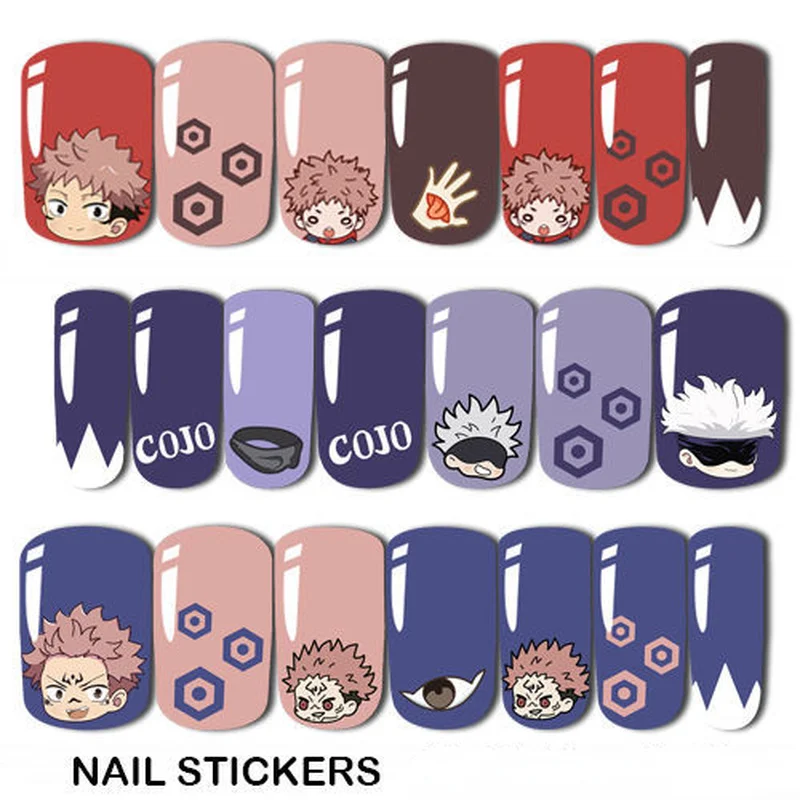 Jujutsu-Kaisen-Unhas-decalques-Gojo-Satoru-Ryomen-Sukuna-Unhas-Adesivos ...