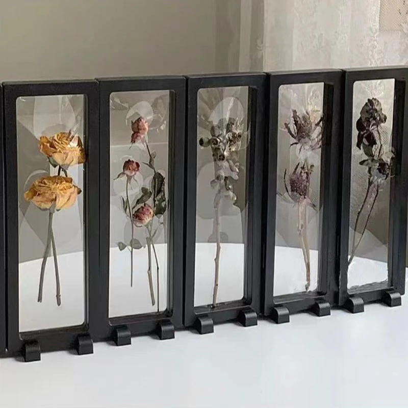 3D-Transparent-Flower-Plant-Display-Frame-Plastic-Picture-Frame-Stand ...
