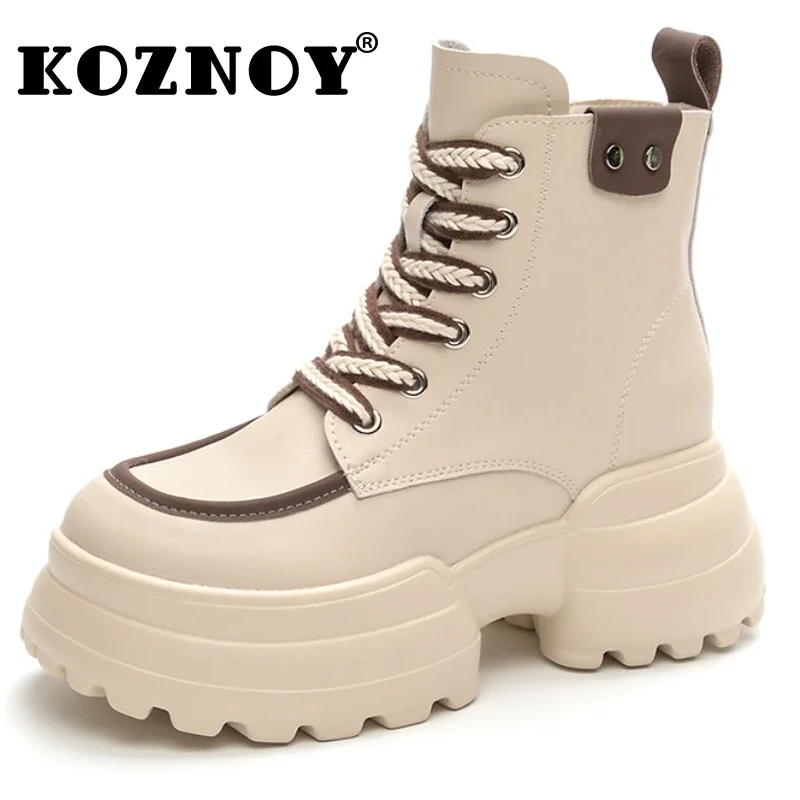 Fujin-8cm-Women-Platform-Wedge-Ankle-Boots-Casual-Genuine-Leather-Woman ...