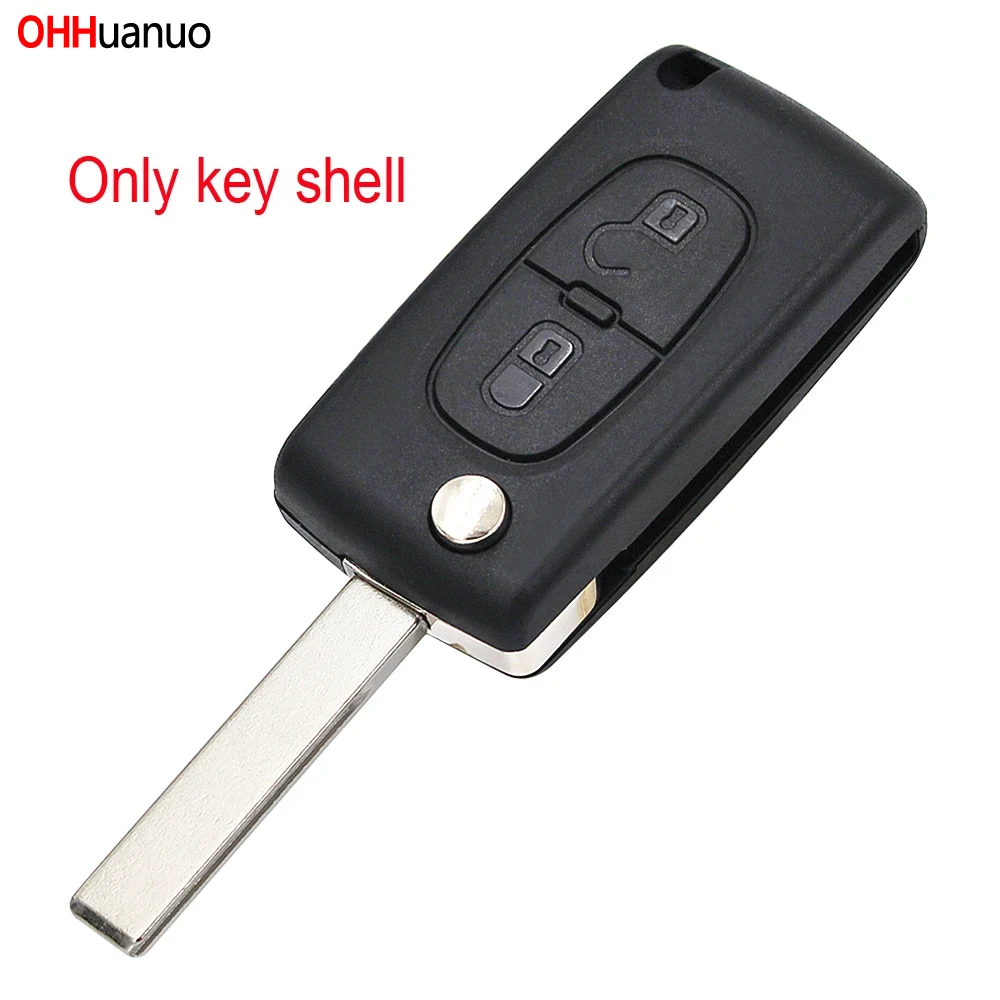 2-Button-Folding-Key-Blank-Keys-Case-For-Peugeot-107-207-307-308-SW-308 ...
