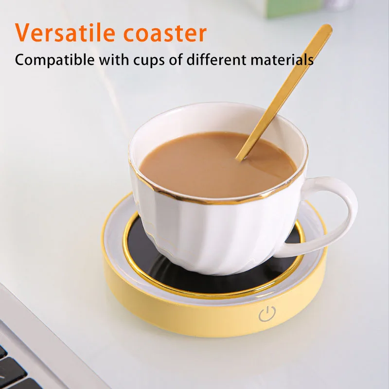 Portable-Cup-Warmer-Coffee-Mug-Heating-Coaster-Smart-Thermostatic-Hot ...