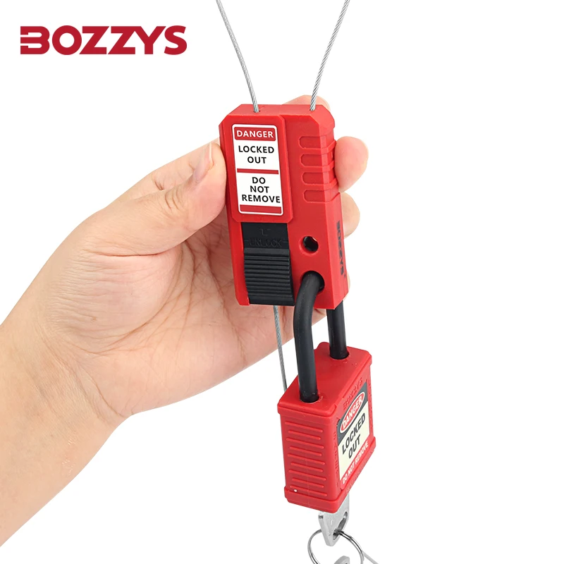BOZZYS Nylon PA Adjustable Retractable Mini Cable Lockout with 1.5MM ...