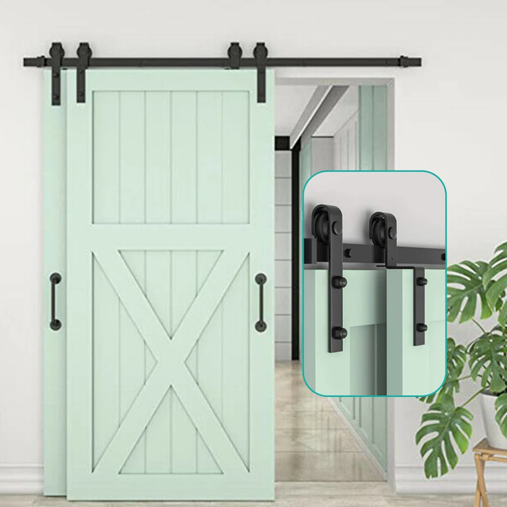 1200-4870mm-Bypass-Barn-Door-Slides-Hardware-Kit-Sliding-Door-Hanging ...