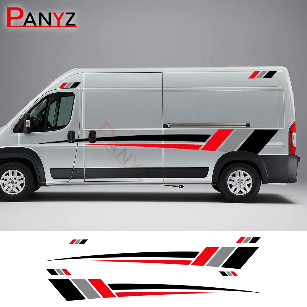 6Pcs/Lot Car Body Stickers Motorhome Stripes Graphics Decals For ...