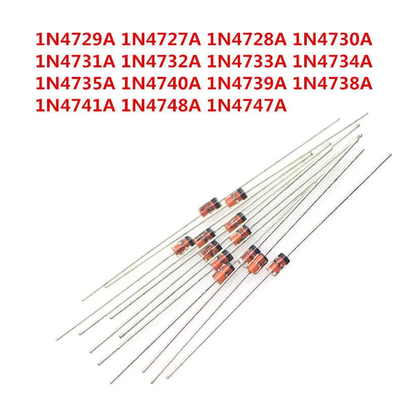 50PCS-1N4729A-1N4727A-1N4728A-1N4730A-1N4731A-1N4732A-1N4733A-1N4734A ...