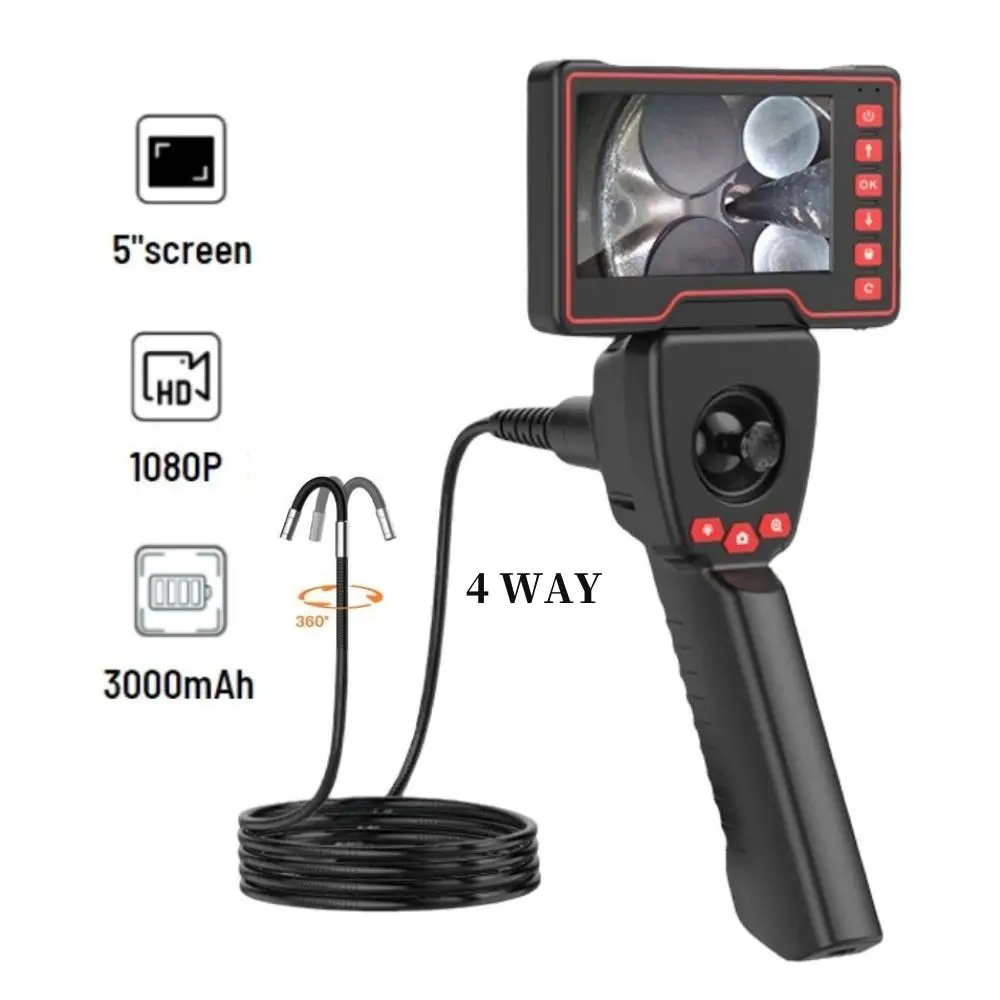 1080P 6mm 4-Way Steering Industrial Endoscope Articulating Borescope ...