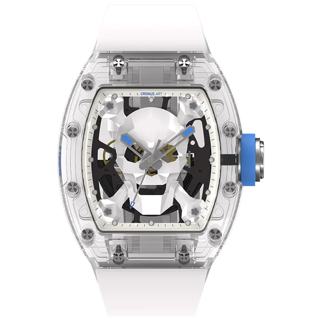 CRONUSART Skull Sapphire Case Automatic Mechanical Watch with Clear ...