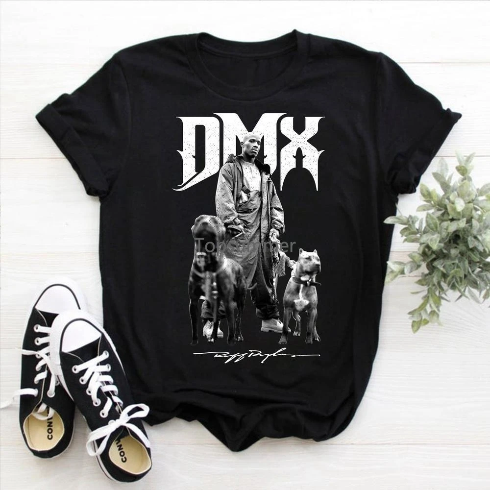 Dmx T Shirt Dmx Fan Art Rip Dmx Rap Hip Hop Black & White T Shirt ...